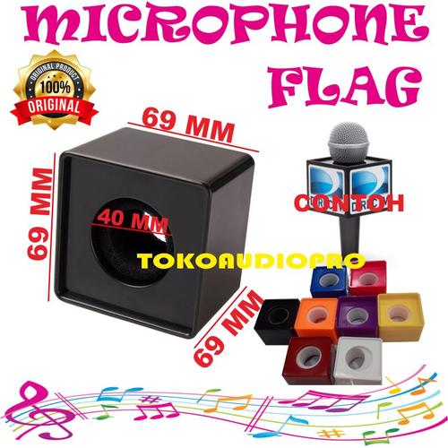 Jual Microphone Flag / Ring Mic Reporter / Microphone Flag Kotak ...