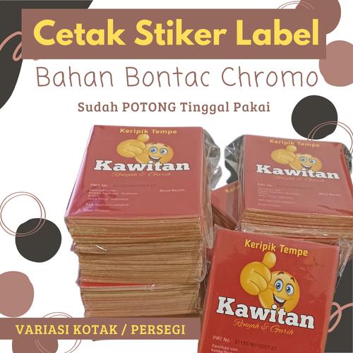 Jual Stiker Label Makanan, Produk, Packaging - Bentuk Variasi Kotak ...