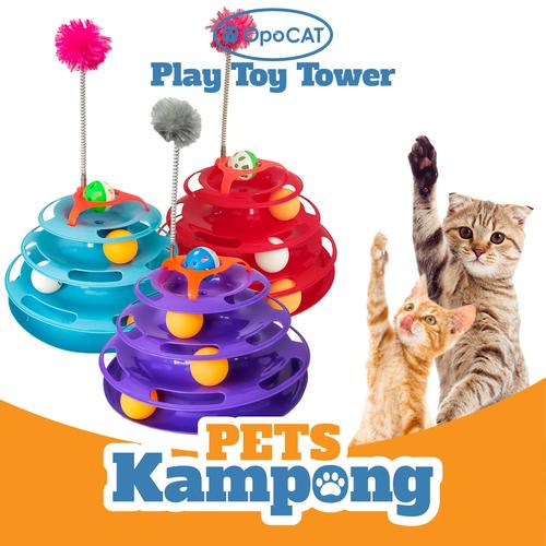 Promo Opocat Mainan Kucing Interaktif Play Toy 3 tower Extra Deluxe ...