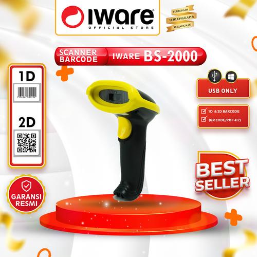 Promo BARCODE SCANNER 2D IWARE BS-2000 QR CODE/PDF 427 USB AREA IMAGING ...