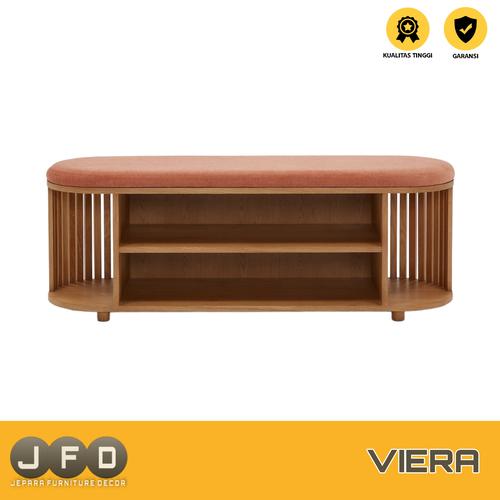 Promo Bangku Rak Sepatu Kayu Jati Viera Aesthetic Entryway Bench ...