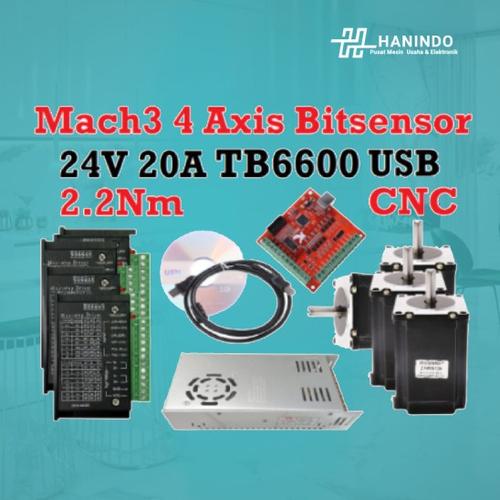 Jual Paket CNC 4 Mach3 4Axis USB TB6600 Nema 23 2.2Nm Stepper Milling ...