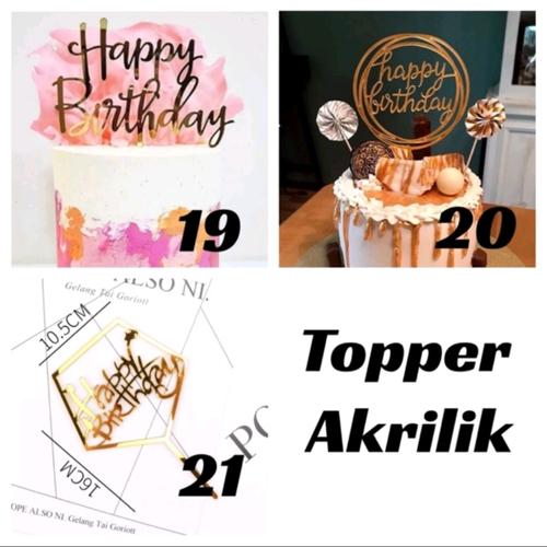 Jual TOPPER AKRILIK HAPPY BIRTHDAY , BRIDE , ANNIVERSARY - HBD DAD ...
