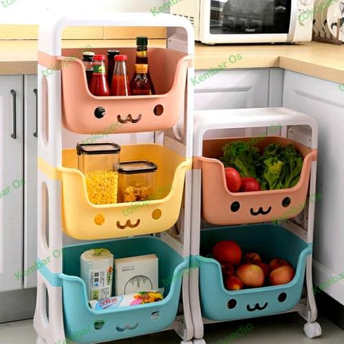 Jual Rak Dapur Serbaguna Susun Plastik Tempat Bumbu Dapur Set Plastik ...