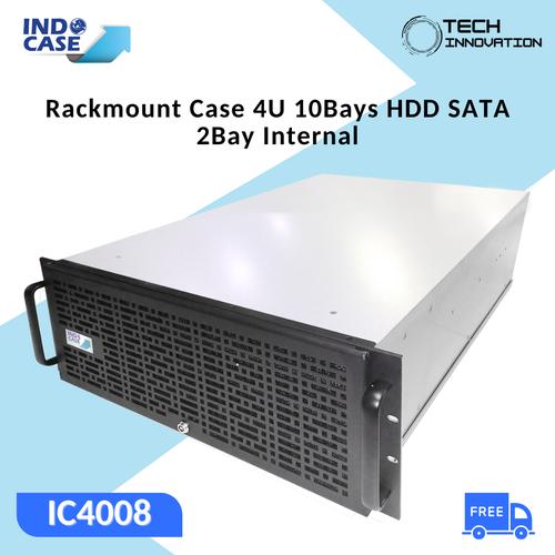 Jual INDOCASE Rackmount Case 4U 10Bays HDD SATA 2Bay Internal Server ...