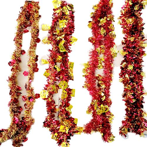 Promo Slinger Imlek Merah Huruf Fu Ornamen Imlek Tinsel Merah Emas ...