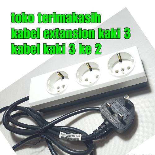 Jual Stop Kontak Kaki 3 Tiga UK Plug UPS APC Ke Kaki 2 Colokan ...