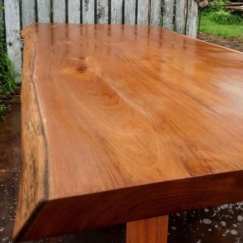 Jual Top Table Kayu Jati Sisi Natural Join Tengah Untuk Meja Meeting ...