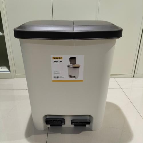 Jual Tempat Sampah injak 45Liter KRISBOW/Pedal Bin 45L Double Lid - Kota Depok - LonnieJaya ...