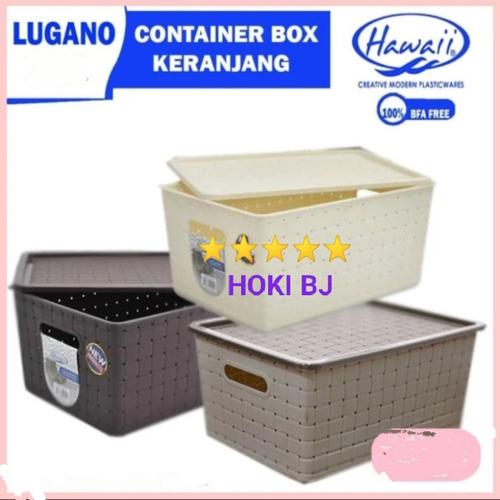 Jual Keranjang Plastik+Tutup Multipurpose Basket Hawaii 9252 DT L - Kab ...
