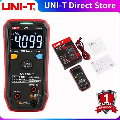 Jual UNI T UT123D 600V 10A Digital Automatic Multimeter Smart AC/DC NCV ...