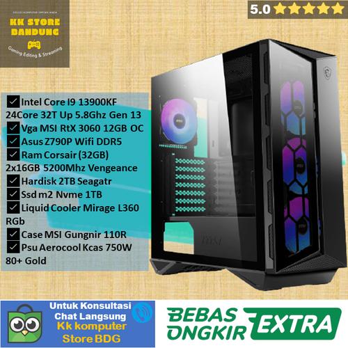 Jual PC GAMING INTEL CORE I9 13900K - RTX 3060 12GB -32GB DDR5 RAM-NVME 1TB - Kota Bandung - kk ...