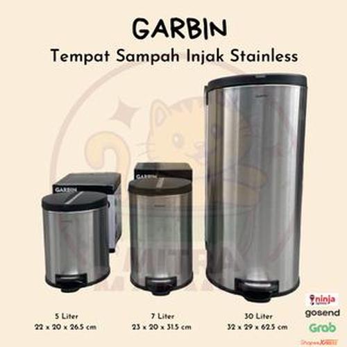 Jual GARBIN - Tempat Sampah Injak Pedal Stainless 5L 7L 30L Tong Sampah - Maspion 5 Liter ...