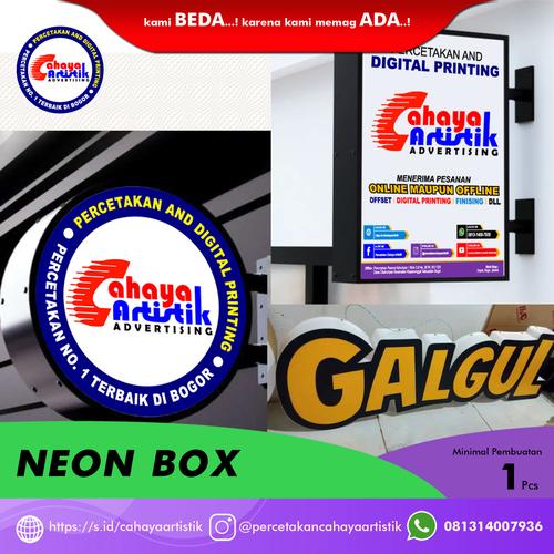Jual NEON BOX BULAT 2 SISI NYALA FULL ACRYLIC HIGH QUALITY + BRACKET ...