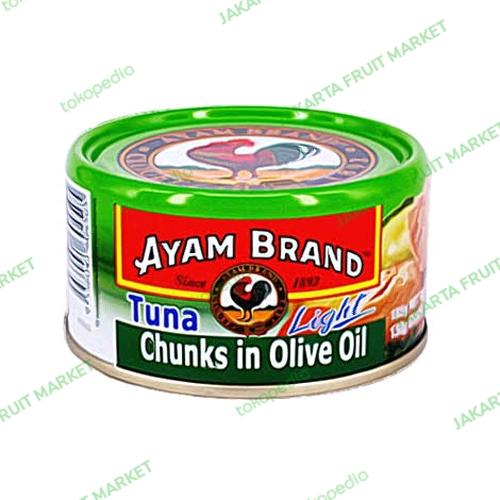 Jual (DAGING KALENG) AYAM BRAND TUNA CHUNKS LIGHTS IN OLIVE OIL 185GR ...