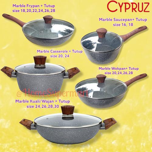 Jual Cypruz Panci Marble Anti Lengket Panci Wajan Keramik Dengan Tutup ...