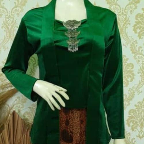 Jual Kebaya Bludru/Beludru-Kutu Baru-Cantik dan Elegant - Hijau Botol ...