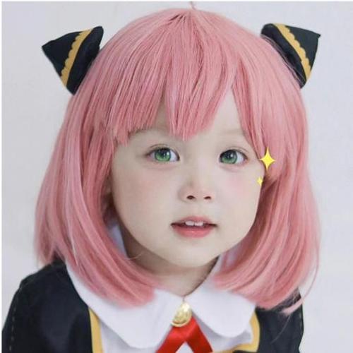 Jual RAMBUT PALSU WIG ANAK BOB PONI PENDEK WARNA BABY PINK COSPLAY ANYA ...