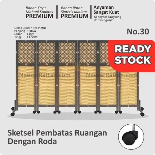 Jual Sketsel 6 pintu, PAKAI RODA, no 30. Pembatas Penyekat Partisi ...
