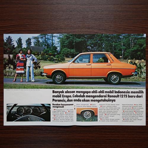 Jual Poster Brosur Jadul RENAULT 12 TS - Wall Decor Iklan Mobil Tua ...