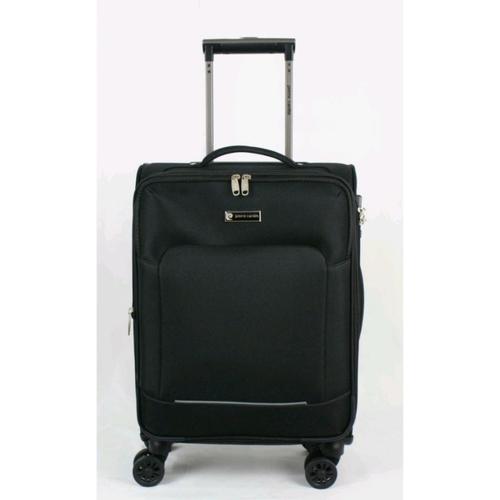 Jual Koper Pierre Cardin SoftCase 20inch Cabin Size TSA EXP 4W - Black ...
