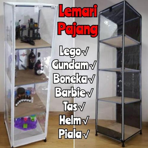 Jual Lemari Pajang Minimalis multiguna Rak Helm Mainan Lego Gundam ...