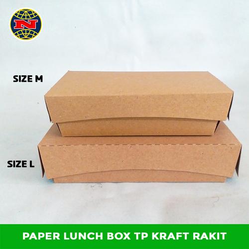 Jual Paper Lunch Box Kotak Makan Kertas Kraft Coklat Size M dan L TP 50pcs - Kab. Banyuwangi ...