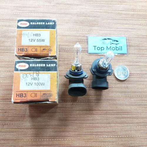 Jual Bohlam Halogen HB3 12V 55W HB3 12V 100W merk RWB - Jakarta Timur ...