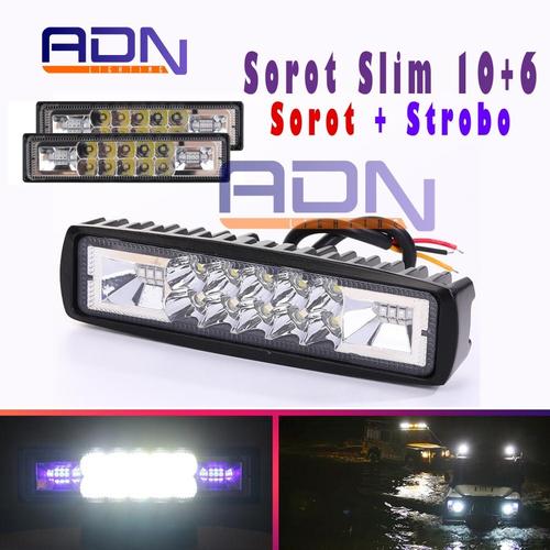 Jual Lampu LED sorot Tembak CWL 10 mata 3X3 STROBO motor mobil BY ADN ...