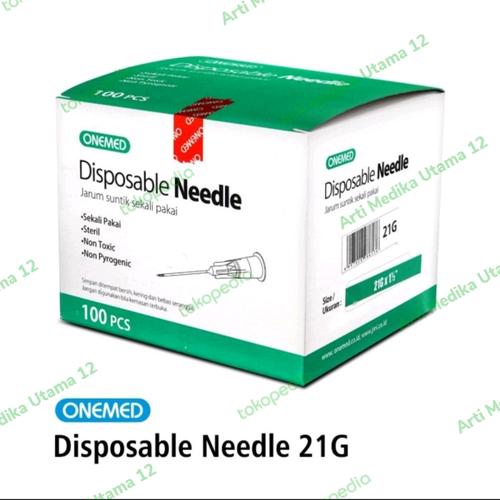 Jual Jarum OneMed 21G OneMed Box 100pc / Disposible Needle 21G OneMed - Kota Malang - Arti ...