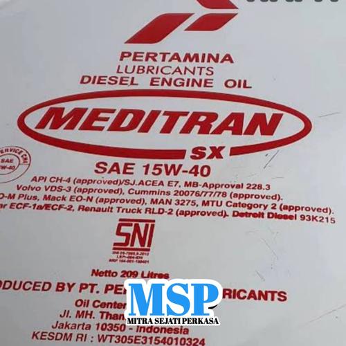 Jual Oli Meditran SX Sae 15W-40 drum 209ltr / Diesel Engine Oil ...
