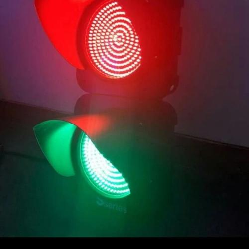 Jual Lampu Traffic Lalu lintas Trafic 2mata 2sisi merah hijau - KUNING ...