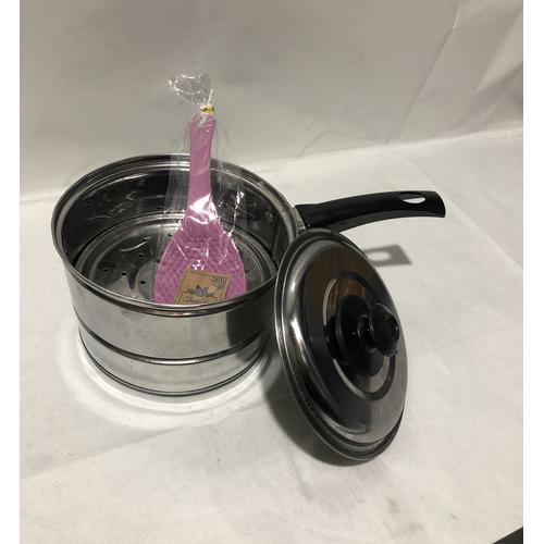 Jual Panci steamer/panci kukusan mini tutup stainles 16cm free centong ...