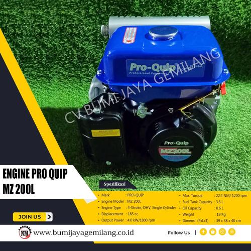 Jual MESIN PENGGERAK SERBAGUNA / ENGINE PROQUIP MZ 200 L PUTARAN LAMBAT ...