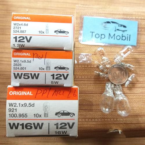 Jual Bohlam Colok Tusuk 12V Type T5 T10 T15 (1pc) merk Osram - Jakarta ...