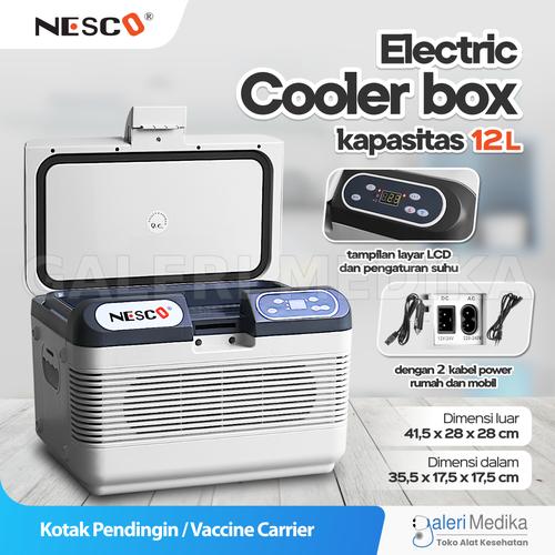 Jual Nesco Electric Cooler Box Vaccine 12 Liter AC/DC Cool Box Vaksin ...