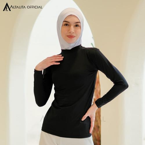 Jual Manset Baju Kaos Lengan Panjang Wanita Bahan Jersey Adem Tebal ...