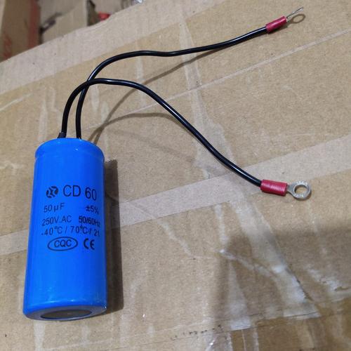 Jual KAPASITOR CAPASITOR CQC CD60 50UF 250VAC / KAPASITOR AC 50 UF 250 ...