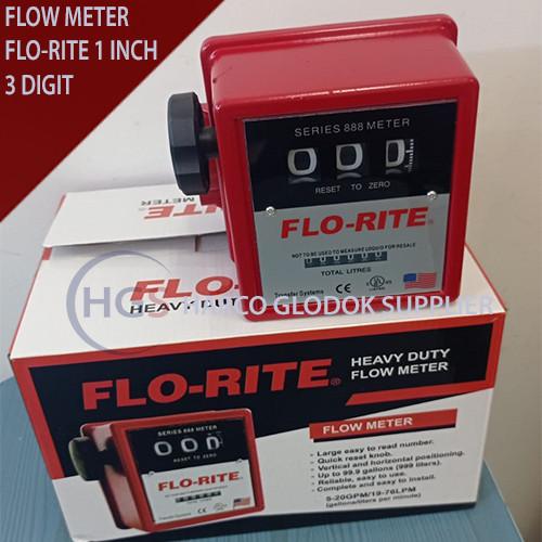 Jual Flow Meter Flo-Rite 3 digit 1"(inch) Drat/ Meteran Solar 3 digit ...