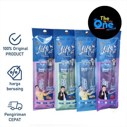 Jual Life Cat Creamy - Cemilan Snack Kucing Lifecat Liquid Cat Treats ...
