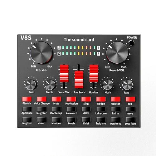 Jual Soundcard V8 v8s Mixer External Singing Live Audio Bluetooth ...