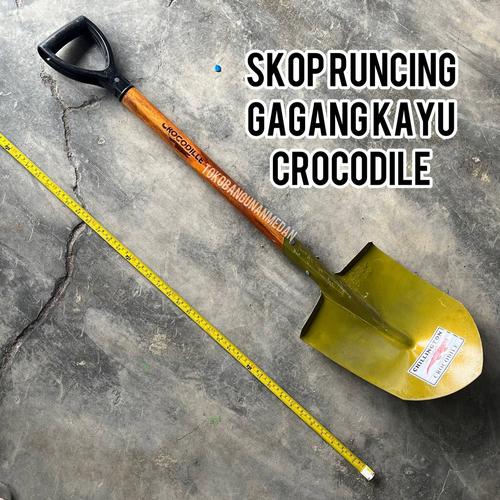 Jual SKOP RUNCING GAGANG KAYU CROCODILE BUAYA / SEKOP LANCIP TANAH ...