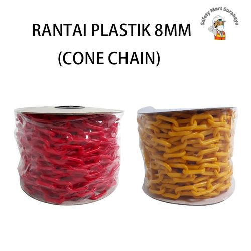 Jual Rantai Plastik 8mm 25m / Rantai Safety Cone Chain - Merah - Kota ...
