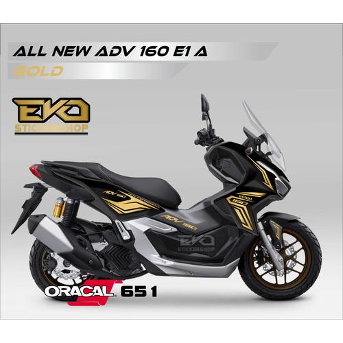 Jual Sticker HONDA ADV 160 HITAM cutting stiker Gold Silver COPPER E1 ...