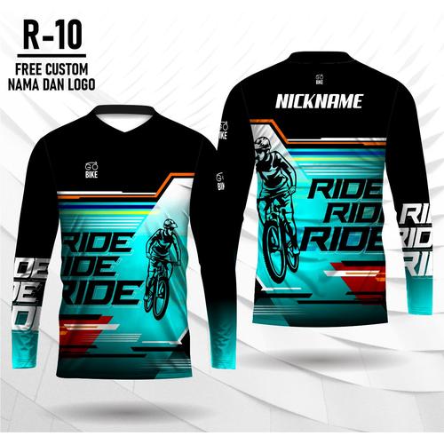 Jual Jersey sepeda ride bike baju kaos gowes lengan panjang - Biru, XL ...