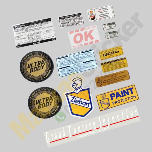 Jual Sticker Toyota Corolla Twincam Warning Set - SE 1.3 - Kab. Bandung ...