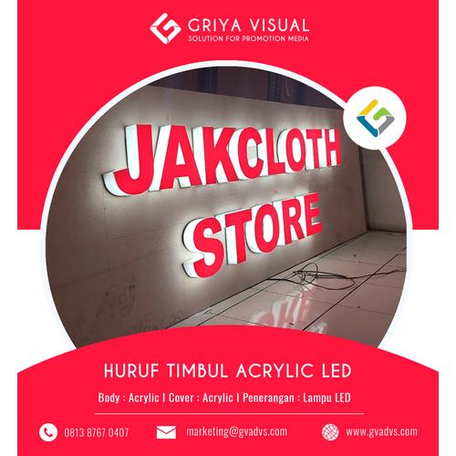 Jual HURUF TIMBUL LED JAKCLOTH - Jakarta Selatan - Griya Visual | Tokopedia
