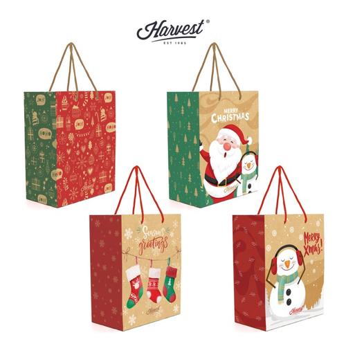 Promo Paper Bag Natal / Christmas Harvest Merry Xmas (M) - Paket isi 4 ...