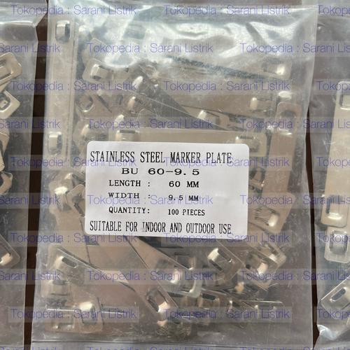 Jual Kabel Cable Marker Plate Tag Name Stainless Steel 60 x 9.5 mm ...
