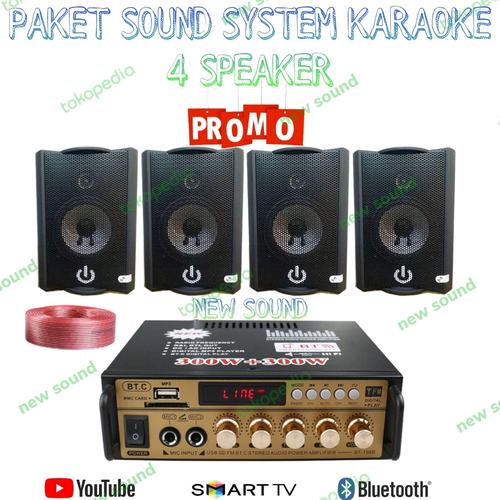 Jual PAKET SOUND SYSTEM AUDIO CAFE DAN RESTORAN PAKET 4 INCH 4 SPEAKER ...
